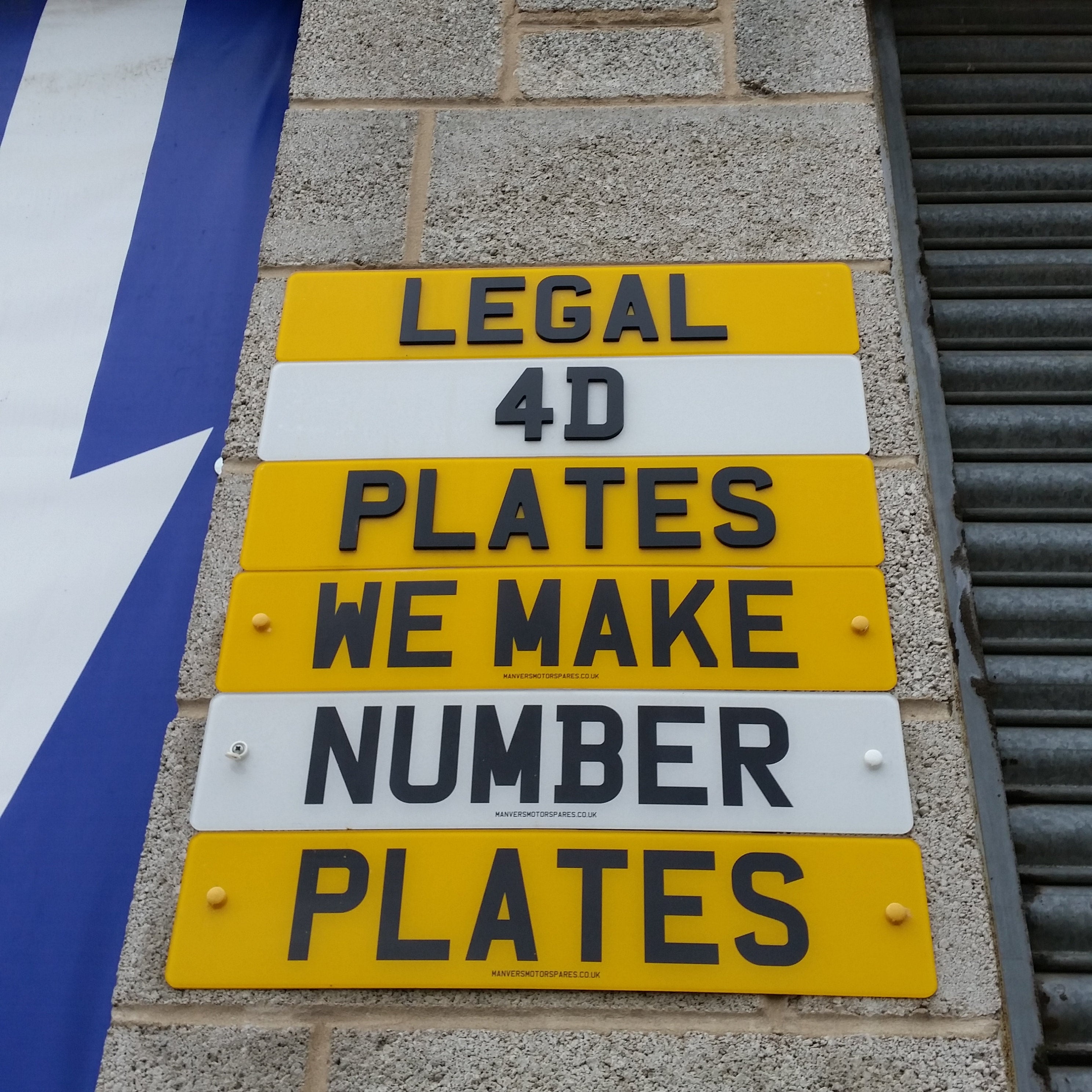 ROAD LEGAL 4D NUMBER PLATES UK | Manvers Motor Spares - 01709 872267
